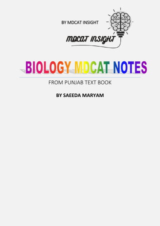 1.Cell Biology Notes mdcat important chapter | PDF