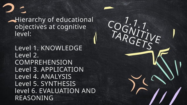 chapter 1: Cognitive targets - Assessment in Learning 2 | PPTX