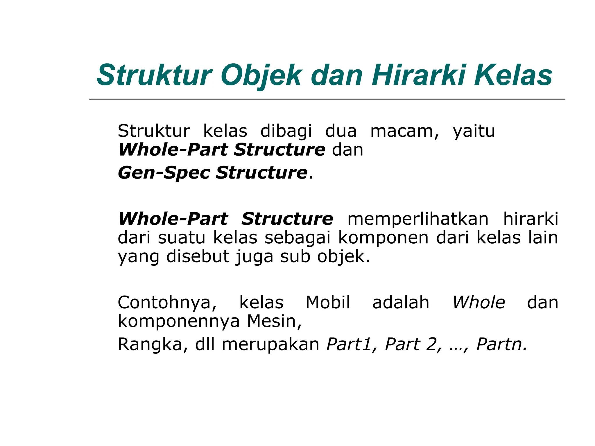 Perancangan Berorientasi Objek Object Oriented Programing Ppt
