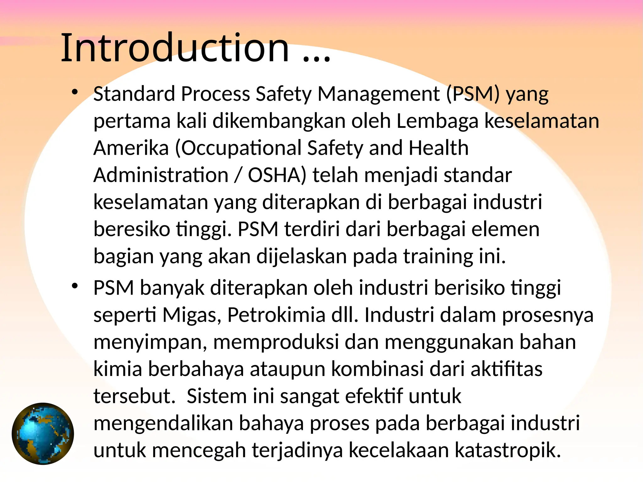Overview_Process Safety Management (PSM) _Training *"PSM (Process ...