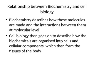 1. CELL BIOLOGY 1 of biochemistry semester 1 | PPTX