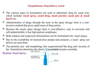 1.Nasopulmonary novel drugs delivery system | PPTX