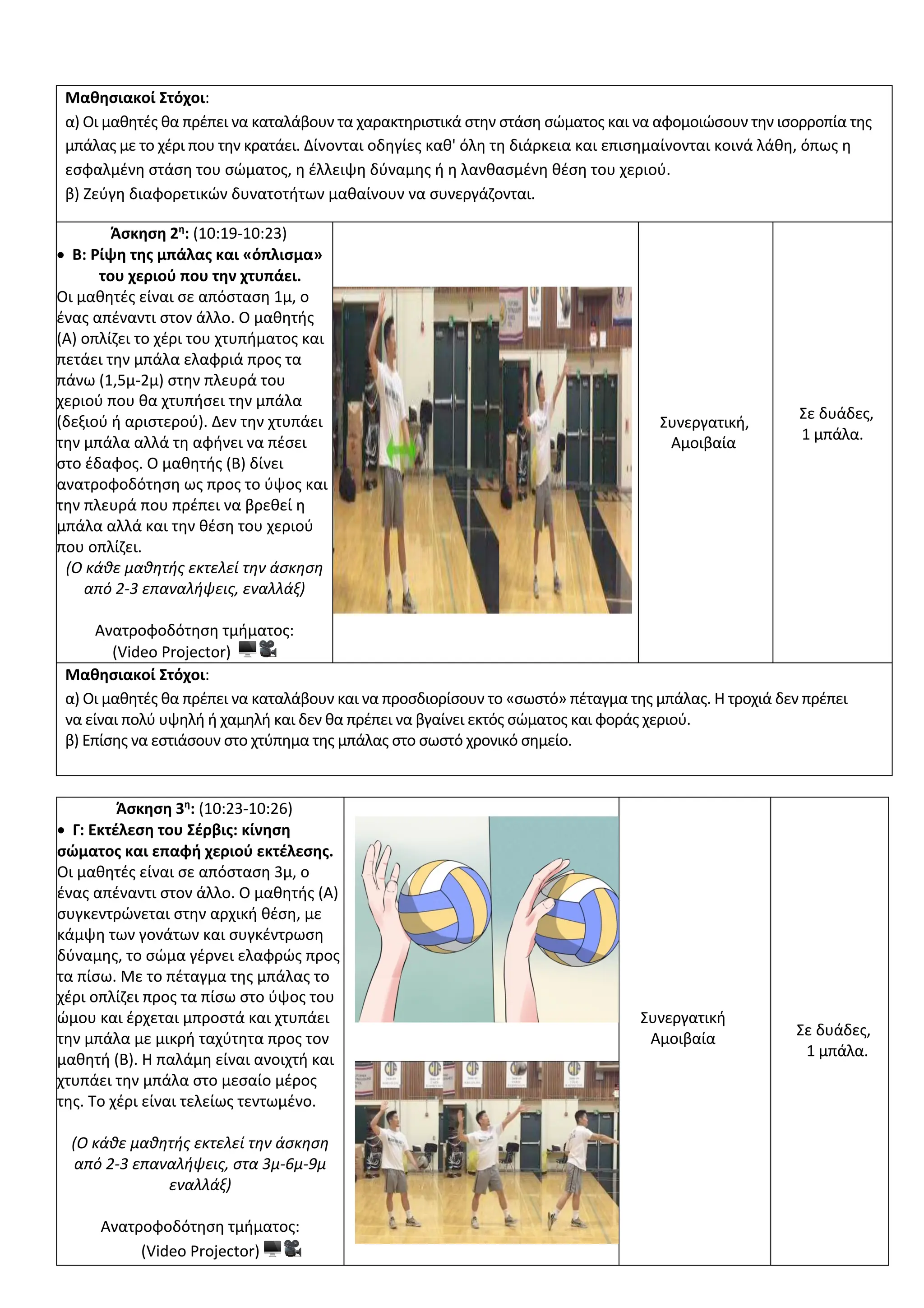 Σχέδιο μαθήματος Φυσικής Αγωγής (ΠΕ11) Classroom Plan of Physical ...