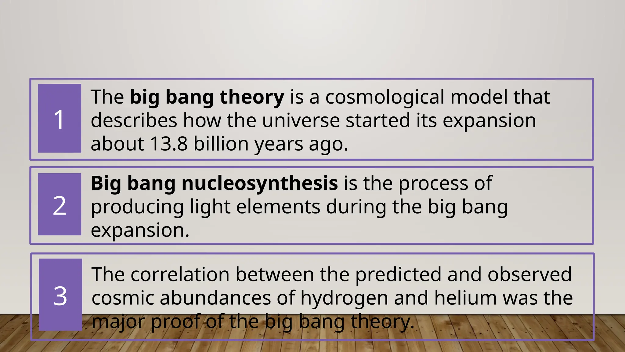 the big bang theory and the formation of lights elements | PPTX