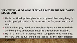 the classical elements.................. | PPTX