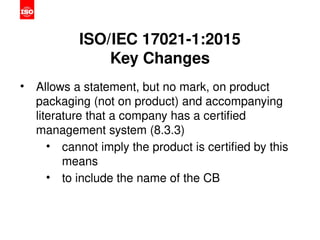 Presentation of ISO_IEC 17021-1 (Conformity assessment — Requirements ...