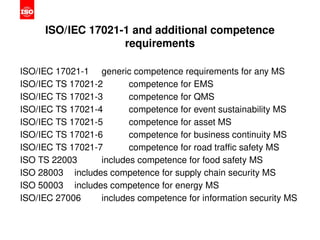 Presentation of ISO_IEC 17021-1 (Conformity assessment — Requirements ...