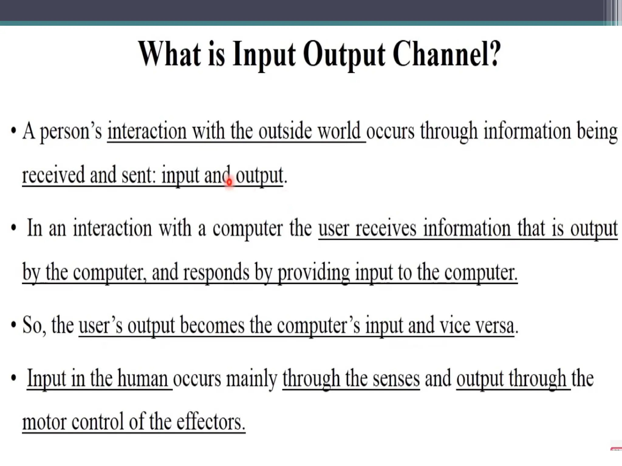 1.1-INPUT OUTPUT CHANNELS Input Output Channels | PPT