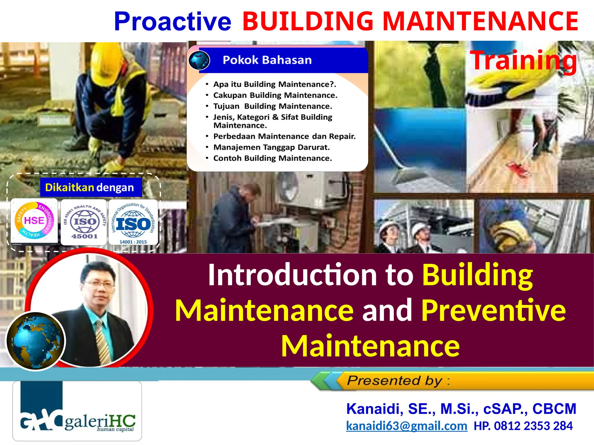 Introduction to Building Maintenance & Preventive Maintenance _Training *Proactive BUILDING ...