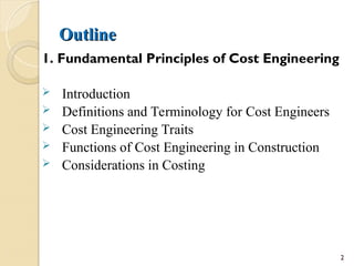 1.Introduction for Cost Engineering cost | PPT