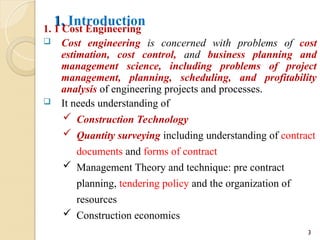 1.Introduction for Cost Engineering cost | PPT