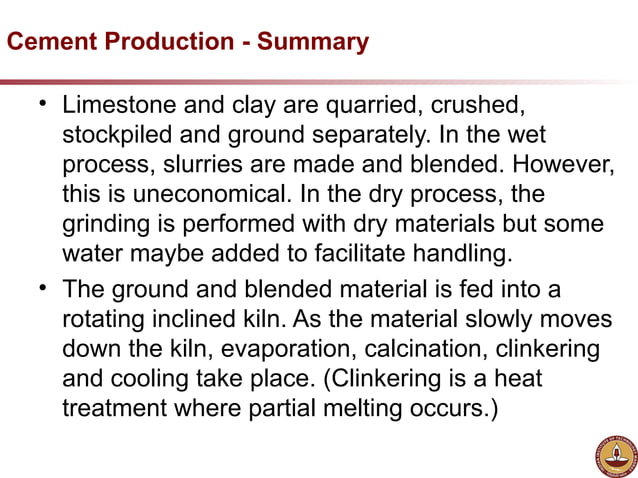 Cement Definition and its types by NPTEL website | PPT