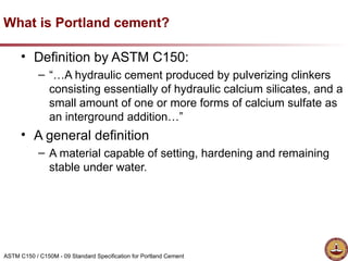 Cement Definition and its types by NPTEL website | PPT