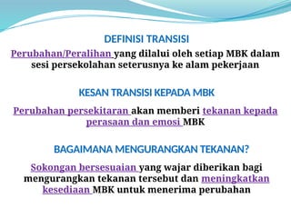 program transisi kerjaya................. | PPTX