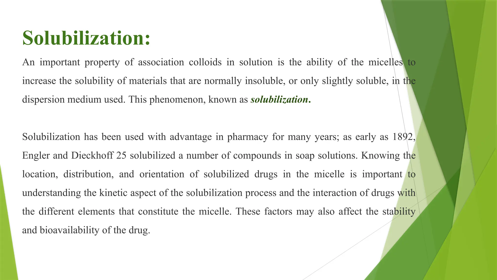 Solubilization in Pharmaceutical Sciences: Concepts, Mechanisms ...