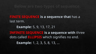introduction about sequence for grade 10 | PPTX