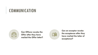 Based on the basic contract law principle offer & Acceptance | PPTX