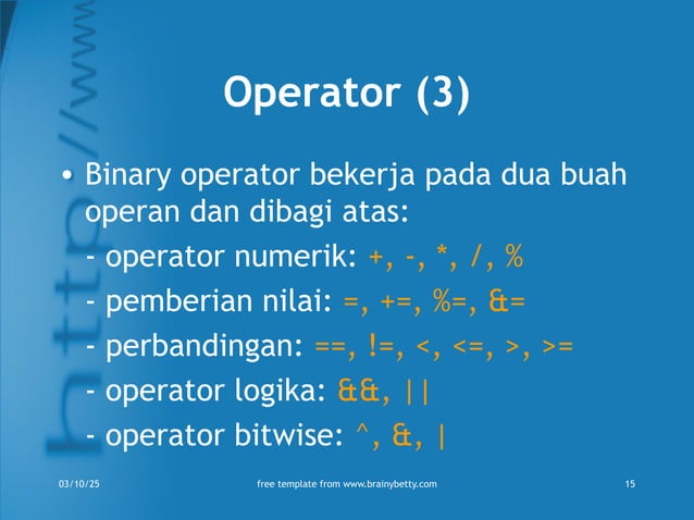 Perte 1 - Pemrograman Berorientasi Objek | PPT