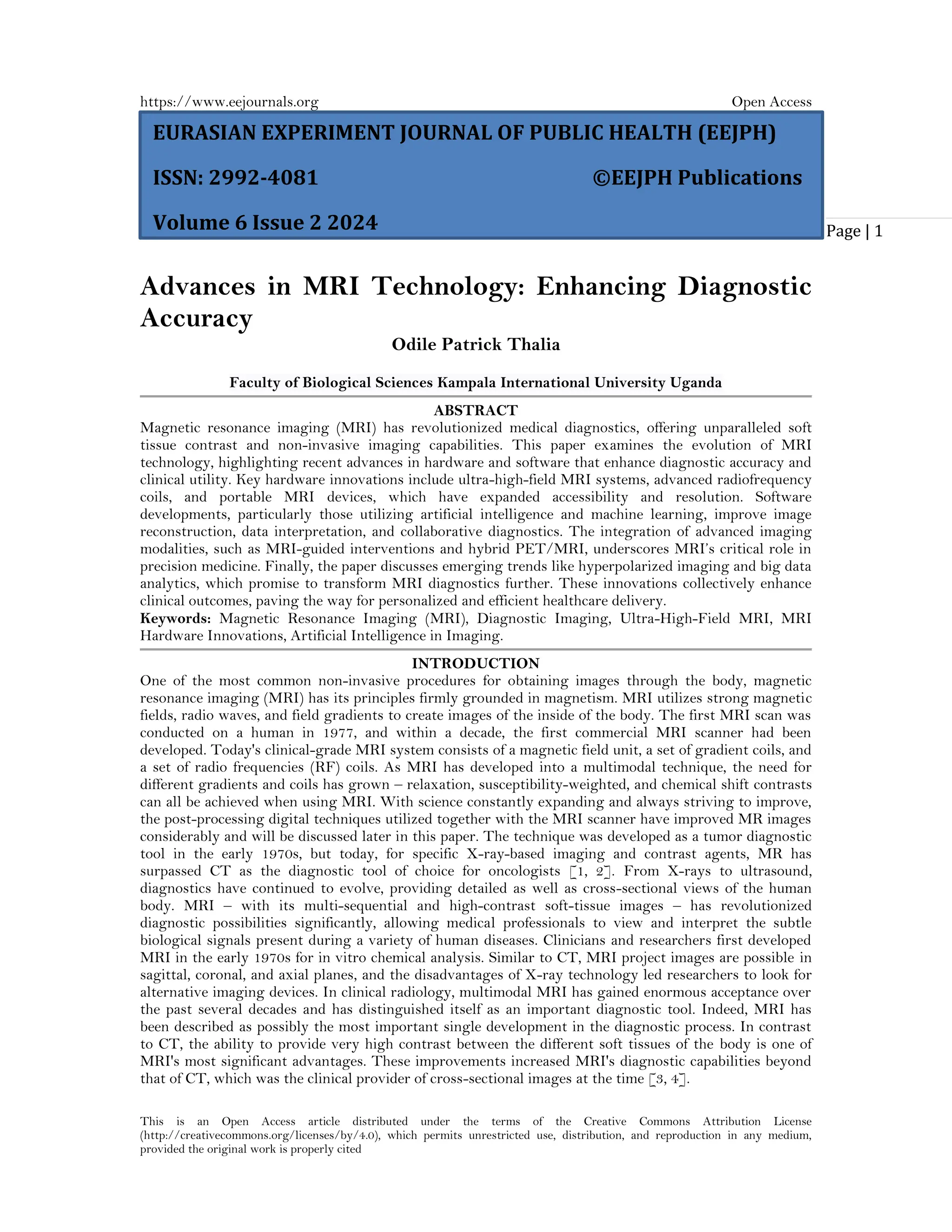 Advances in MRI Technology: Enhancing Diagnostic Accuracy (www.kiu.ac ...