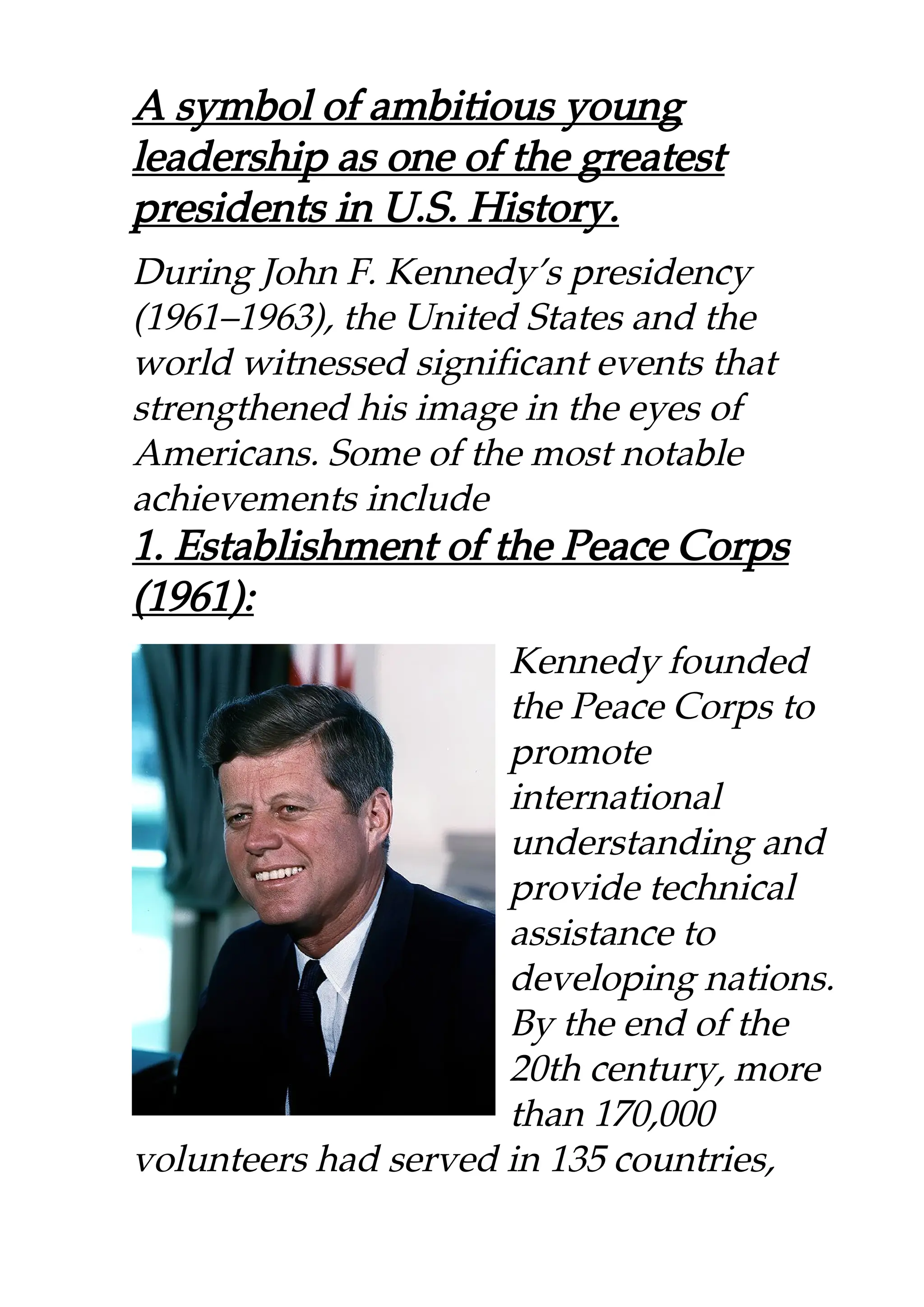 A symbol of ambitious young leadership as one of the greatest ...