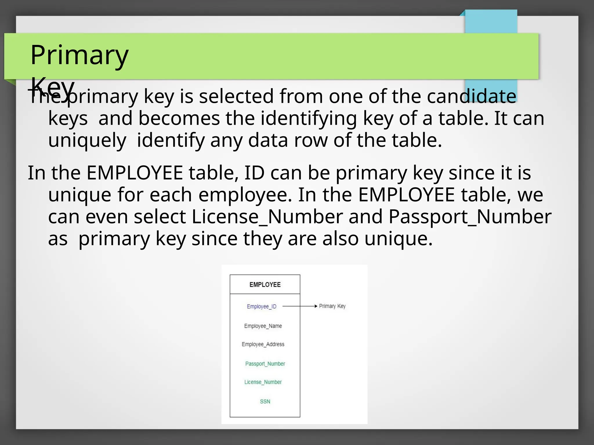 Keys and its Importance in DBMS and RDBMS | PPTX