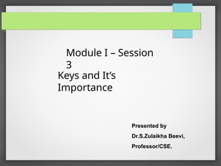 Keys and its Importance in DBMS and RDBMS | PPT