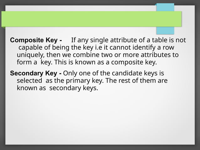 Keys and its Importance in DBMS and RDBMS | PPTX