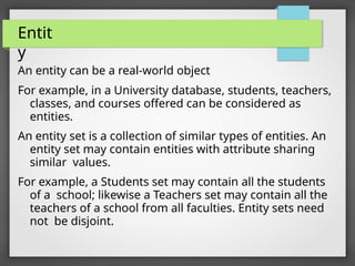 Entity Relationship Model and ER Diagram | PPT