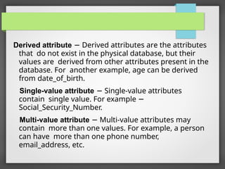 Entity Relationship Model and ER Diagram | PPT
