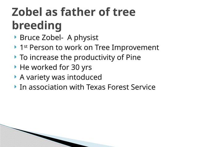 1.HISTORY OF TREE BREEDING in forest tree Improvement | PPTX