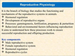 Reproductive biology in animals--species | PPTX