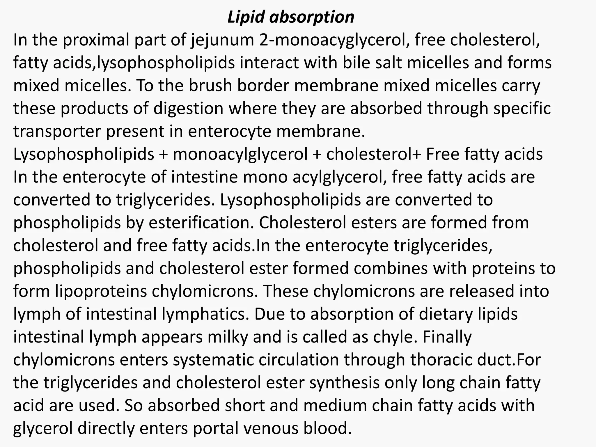 metabolism of complex lipids digestion absorption | PDF