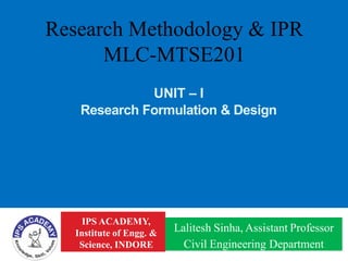 1. (Unit-1) Research Formulation & Design.pdf