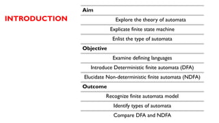 1. Introduction automata throry and intoduction | PPTX