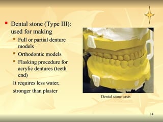 gypsum product in dental materials ppt in | PPT