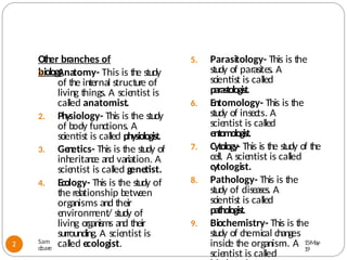 Introductin to biology.pptx Biology Form 1 notes, good for form one ...