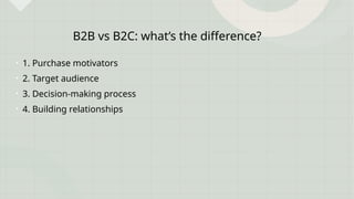 B2B MARKETING INTRODUCTION TO STUDENTSSS | PPT