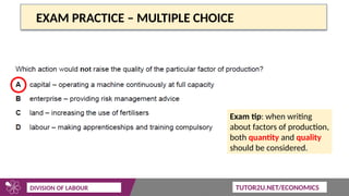 1.3 Factors of production.pptx used in a level economics | PPTX
