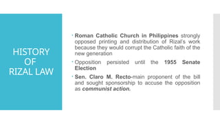 1.HISTORY-OF-RIZAL-LAW GE- RIZAL........ | PPT