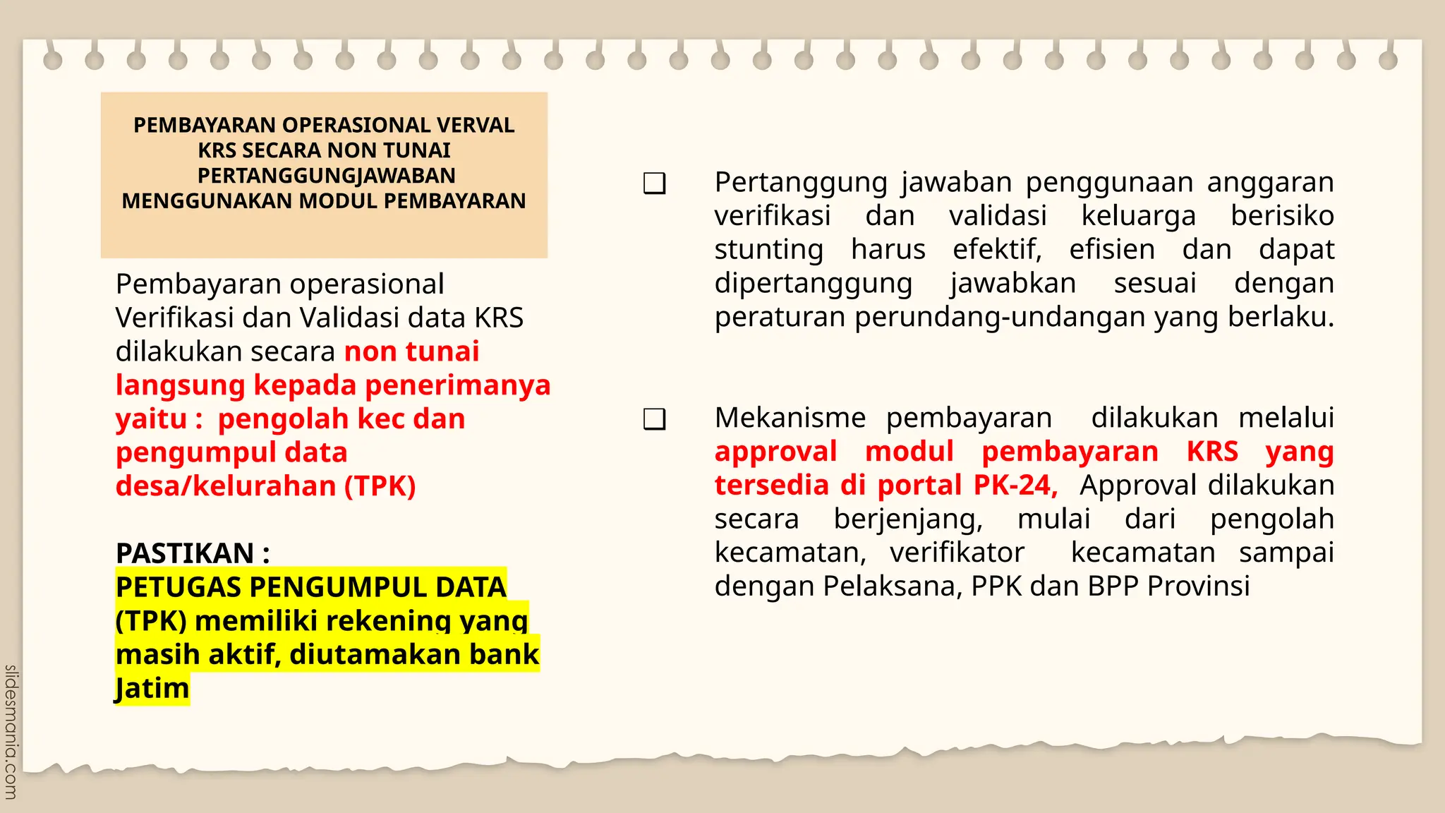 1. MATERI WORKSHOP VERVAL KRS dinas kb bkkbn | PPTX