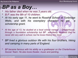 1. History of Scouting Philippine Scouting Movement | PPTX