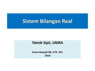 Sistem Bilangan Rill matematika teknik sipil | PDF