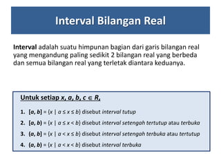 Sistem Bilangan Rill matematika teknik sipil | PDF