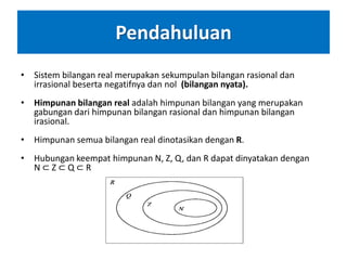 Sistem Bilangan Rill matematika teknik sipil | PPT