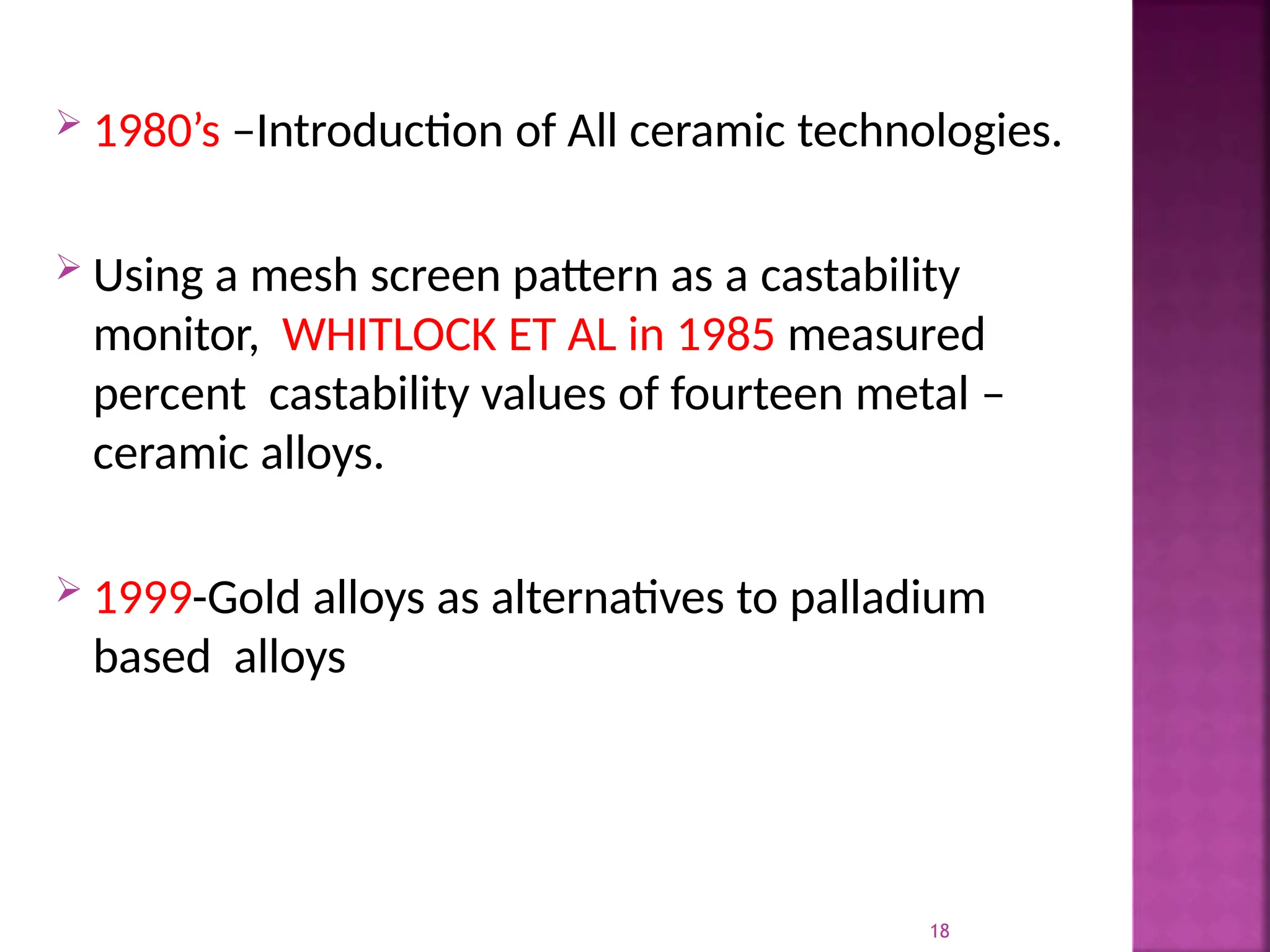 1. History of Metals in Dentistry second year | PPTX