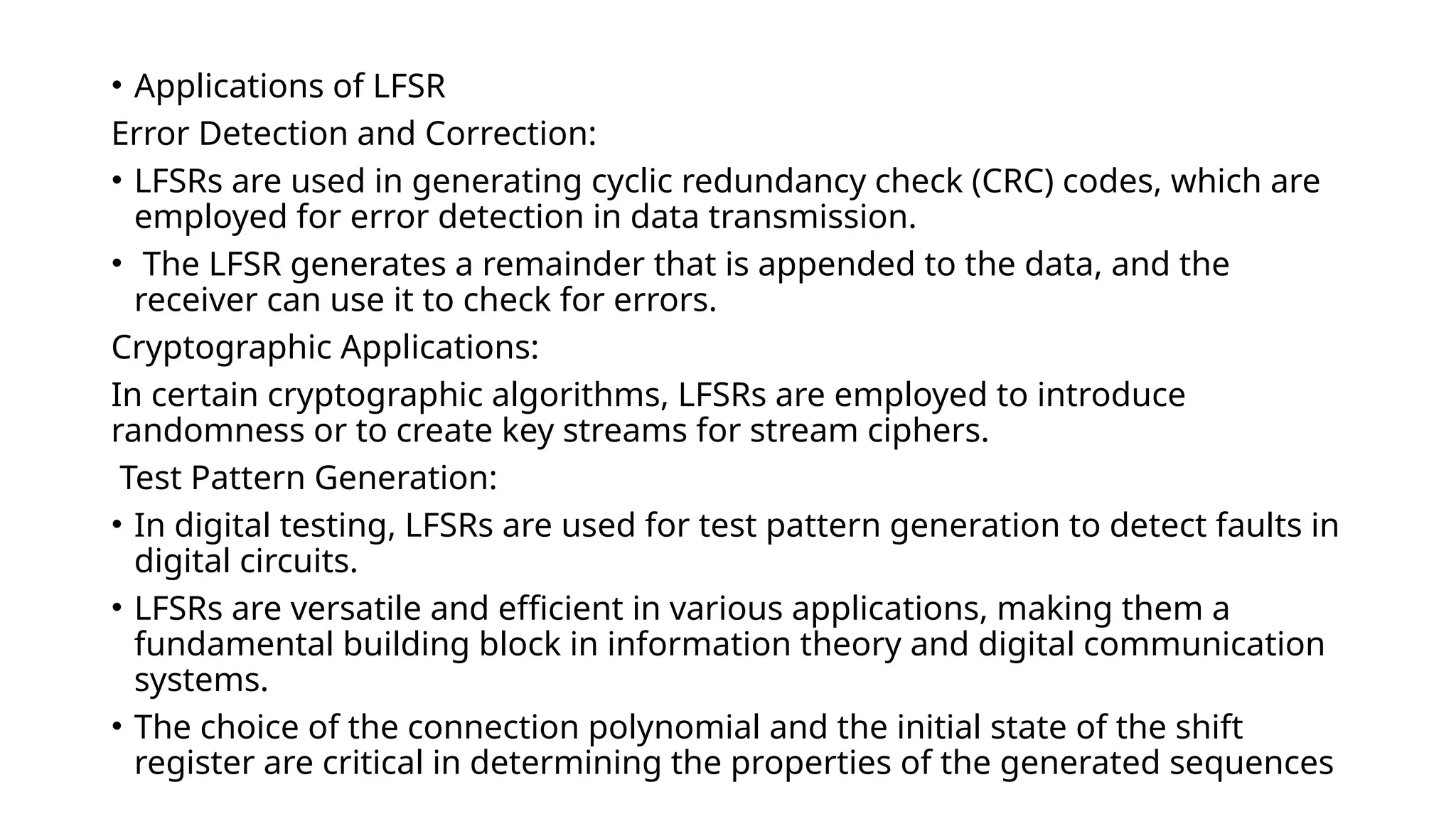 Infromation & Coding Theory -Linear Feedback Shift.pptx
