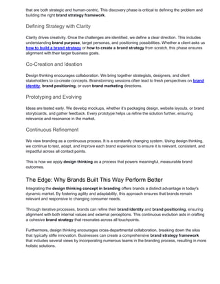 Design Thinking: Building Brands with Purpose, Empathy & Strategy | PDF