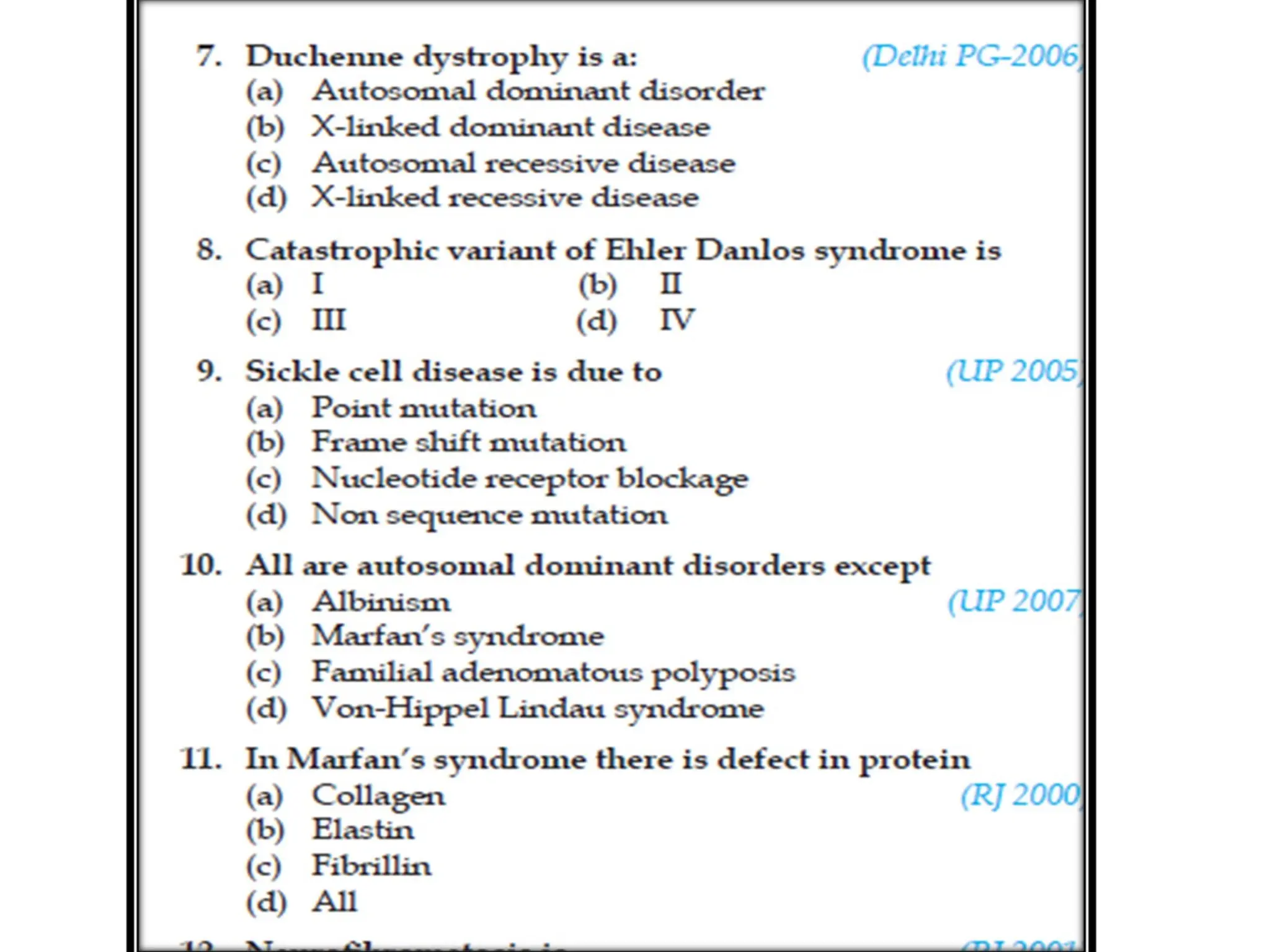 1. Pathology & Genetics Multiple choice questionnaire | PPT