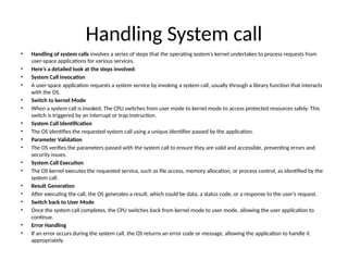 System call used in operating system to for acquiring services from Kernel | PPT