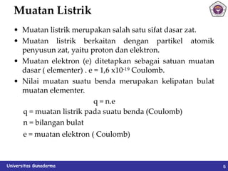 1. Muatan listrik, Hukum Coulomb dan aplikasinya | PDF